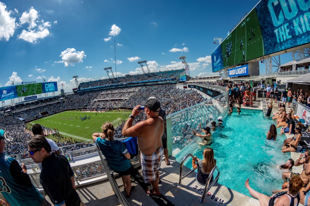 Pools Inside the Jacksonville Jaguars Football Stadium